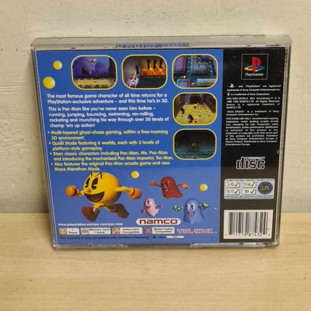 Pre-owned sony ps1 game Pacman World 20th anniversary playstation one ...